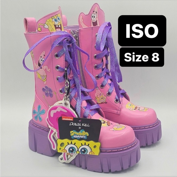 Dolls Kill | Shoes | Iso Spongebob Dolls Kill Boots | Poshmark